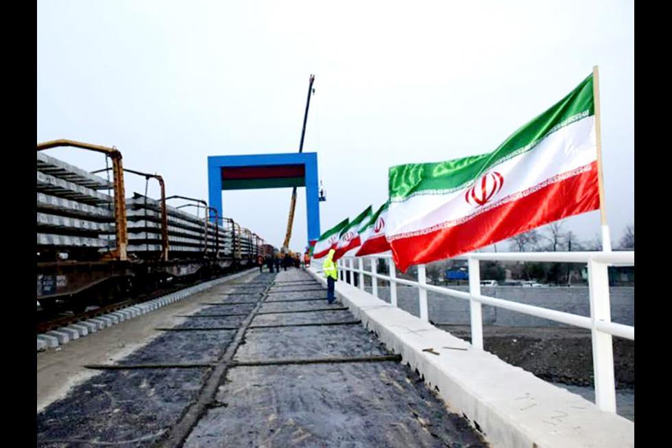 First train crosses Azerbaijan – Iran border bridge | News | Railway ...